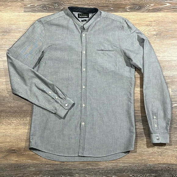 The Kooples | Shirts | The Kooples Sport Poplin Shirt W Leather Collar ...